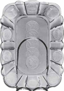 U.S. Coin Pattern Pressed Glass